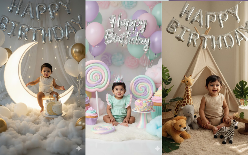 20 Adorable Birthday Prompts for Baby Photoshoots Using AI