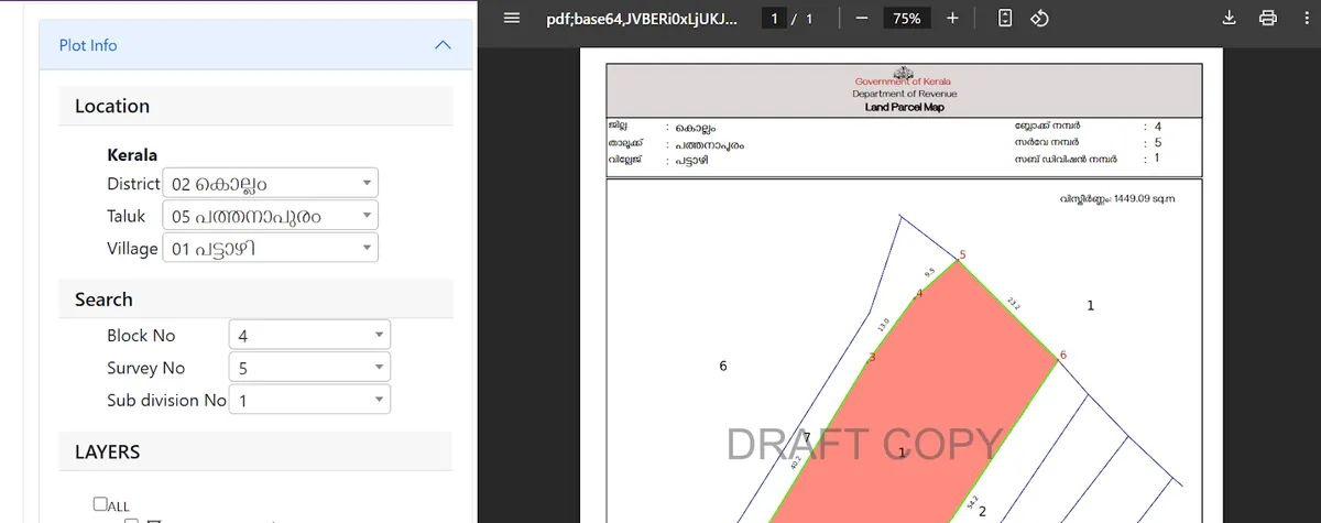 Kerala Village Map & Village Sketch Download Online via